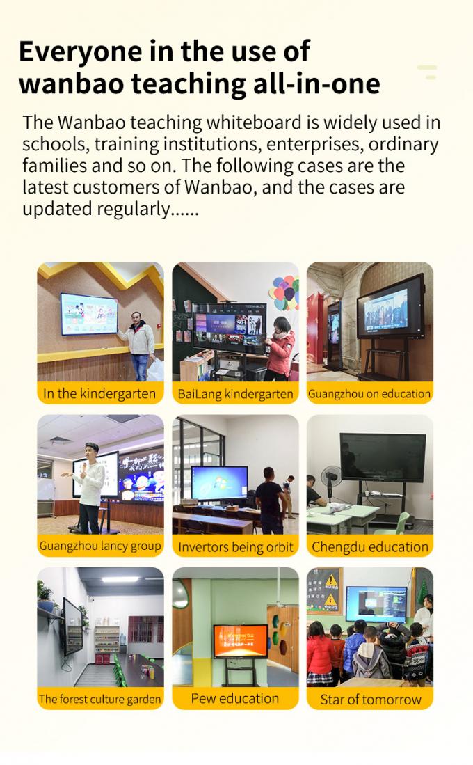 Electronic Education Interactive Whiteboard 86 Inch Smart Multimedia ...